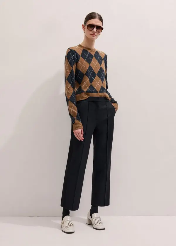 ME+EM Slim Crop Tux Pant - Black