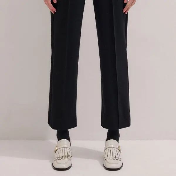 ME+EM Slim Crop Tux Pant - Black