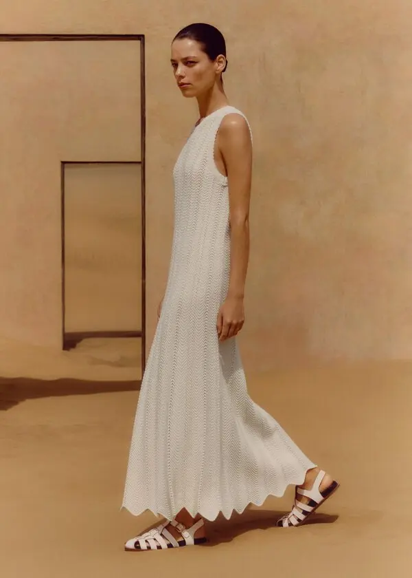 anna october asymmetric cotton blend maxi dress ANNA OCTOBER Snow Queen maxi dress I ICON