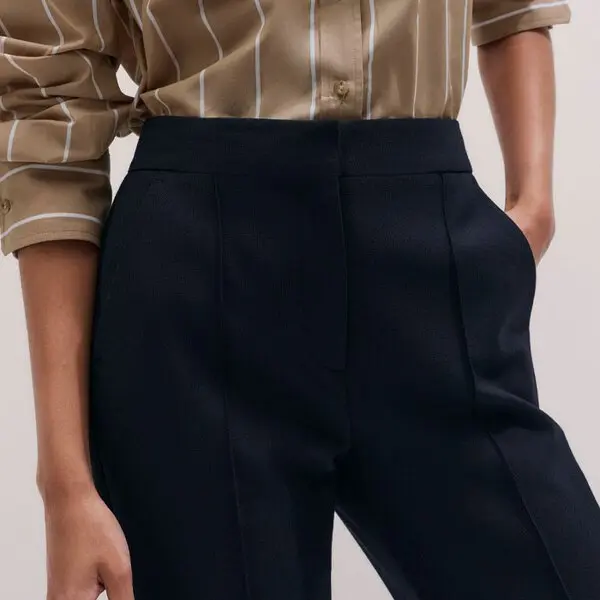 ME+EM Slim Crop Tux Trousers - Navy