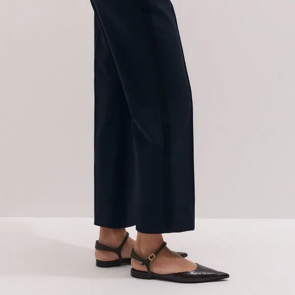 ME+EM Slim Crop Tux Trousers - Navy