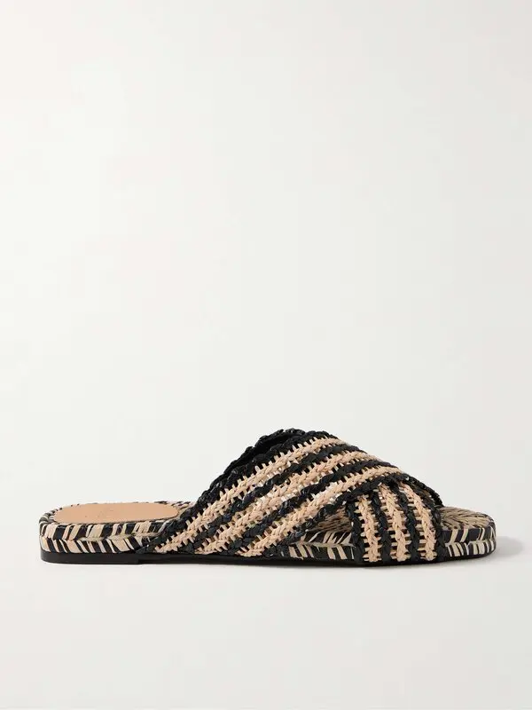 CastaÑer Pat Raffia Slides