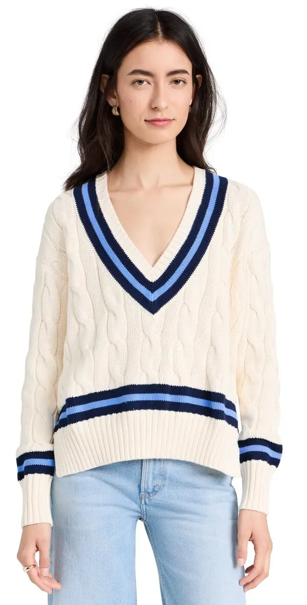 Polo Ralph Lauren Cable Knit Cotton Cricket Sweater - Cream