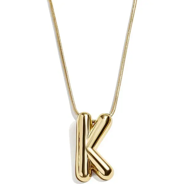 Baublebar Bubble Initial Pendant Necklace - Gold K