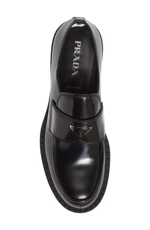 Prada Brushed Leather Loafer