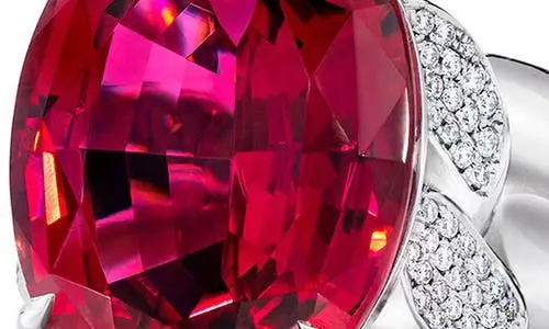MINDI MOND Rubellite Tourmaline And Diamond Ring