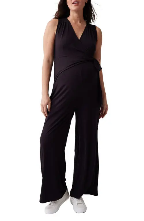 INGRID & ISABEL® Knit Maternity/nursing Jumpsuit - Black
