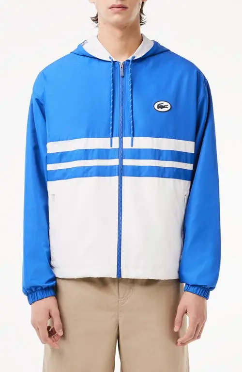 Lacoste Water Repellent Colorblock Hooded Jacket
