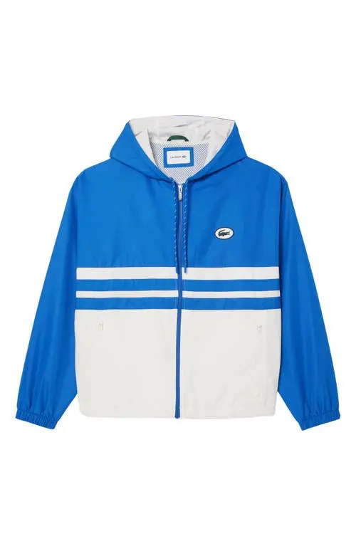 Lacoste Water Repellent Colorblock Hooded Jacket