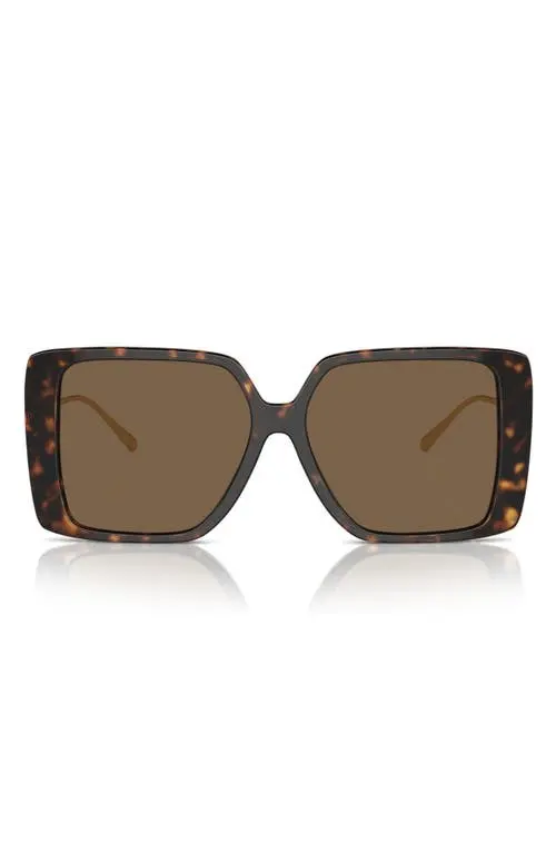 Tory Burch 56mm Square Sunglasses - Tortoise