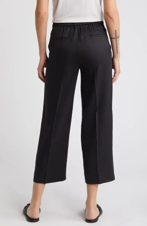 Theory Pull-on Wide Leg Pants - Black