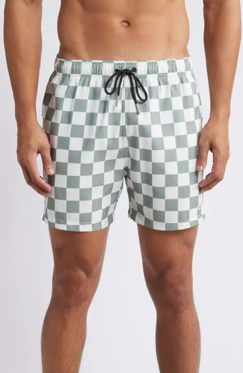 BOARDIES Nico Checkerboard Swim Trunks - Green/cream