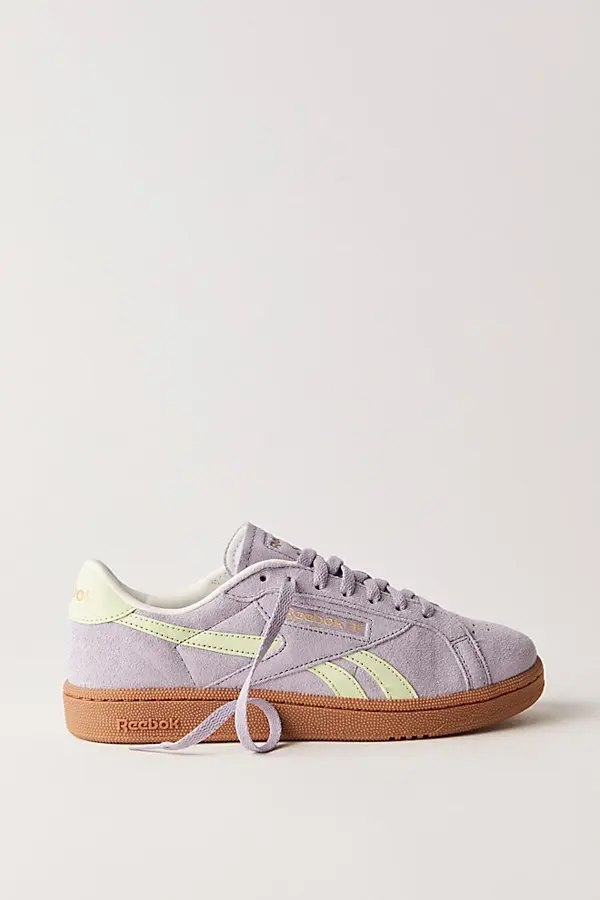 REEBOK Club C Grounds Suede Sneakers - Dusk Purple/astro Lime