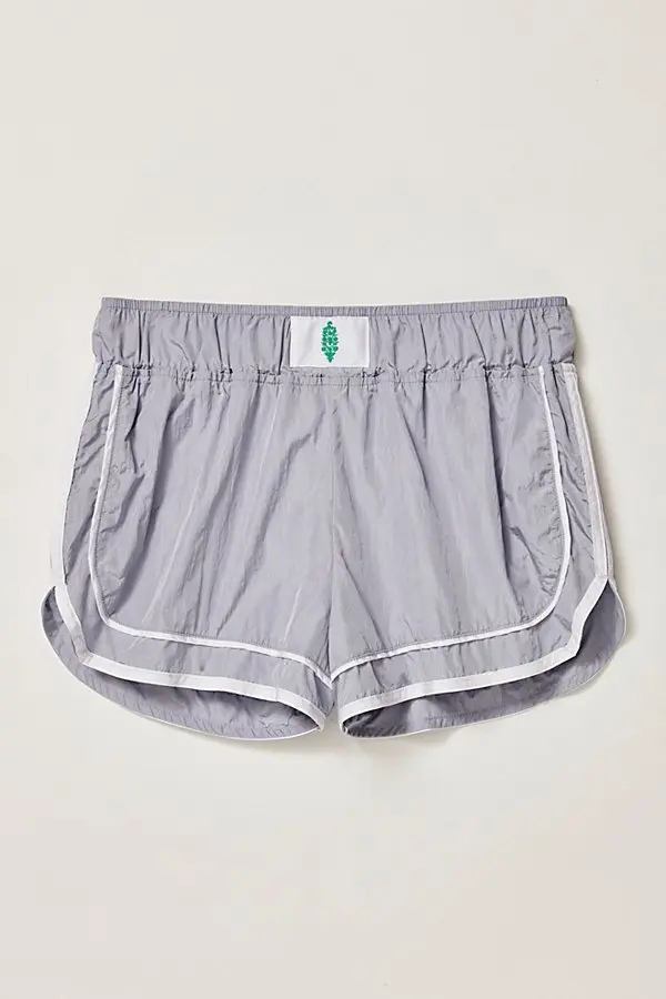 Free People Varsity Blues Running Shorts - Dusted Cerulean Combo