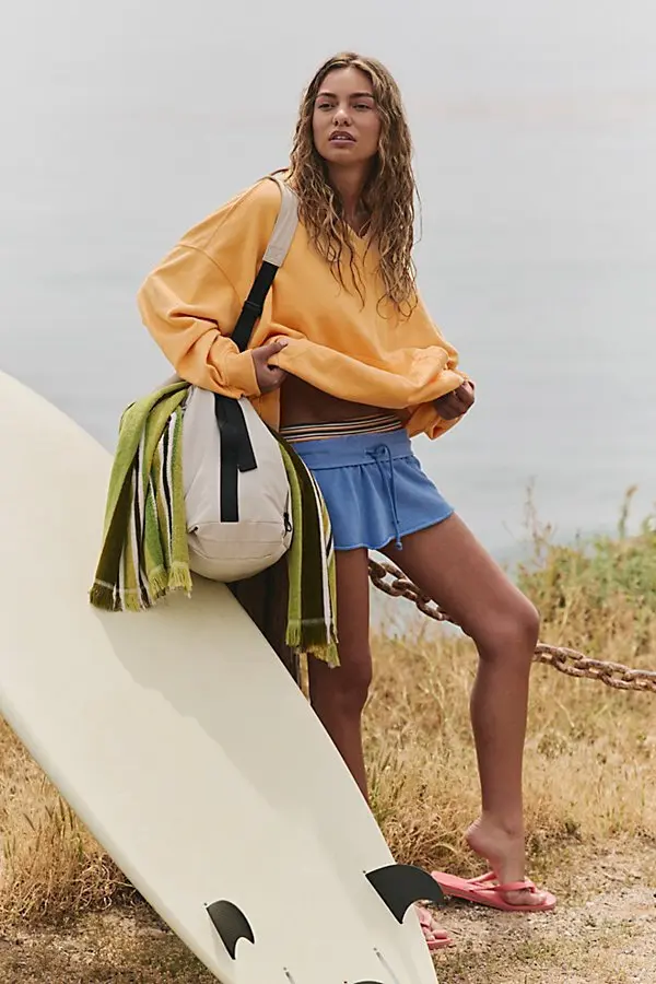 Free People Slouchy Hoodie - Light Papaya