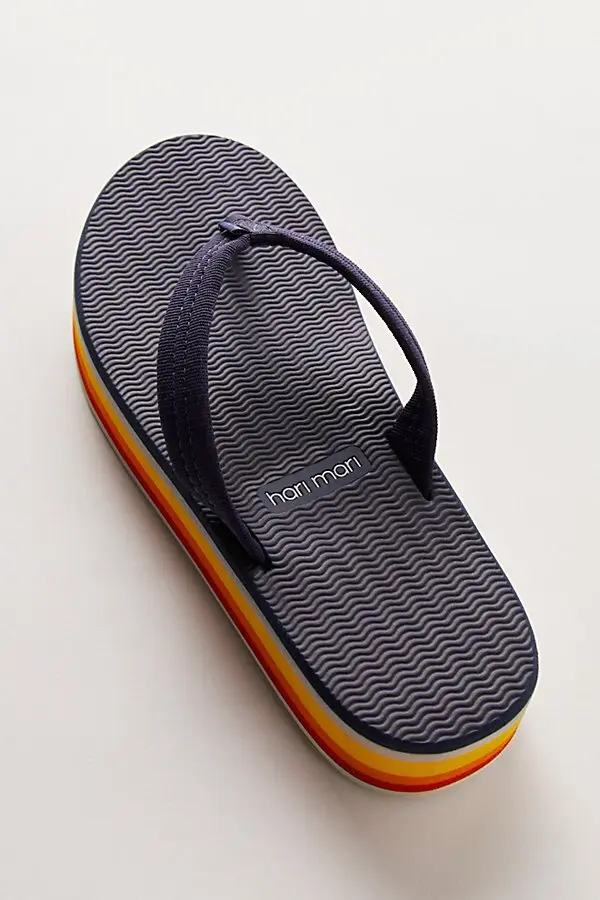HARI MARI Dunes Sunset Platform Flip-flops - Navy