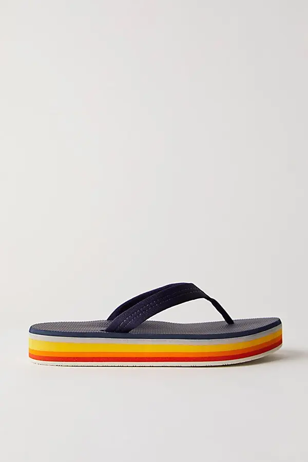 HARI MARI Dunes Sunset Platform Flip-flops - Navy