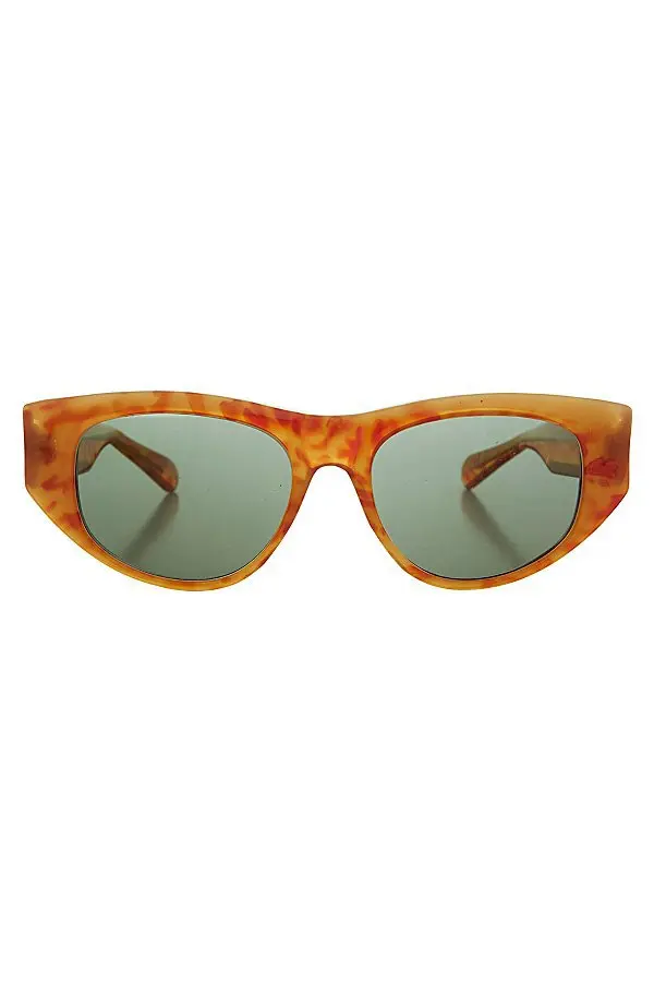 SUNGLASS MUSEUM Vintage Marion Cat Eye Sunglasses - Orange Motif