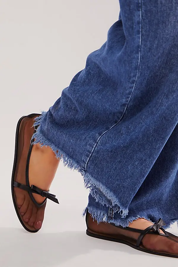 Free People Mesh Mania Bow Flats - Black Mesh