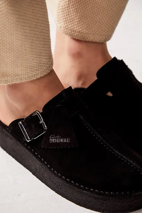 Clarks Trek Wedge Suede Mules