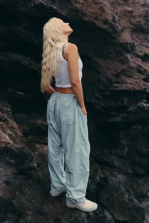 Free People Well Played Pants - Beach Fog