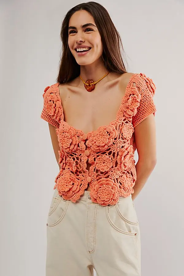 TACH Nogal Crochet Top