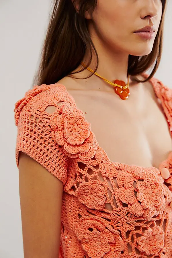 TACH Nogal Crochet Top