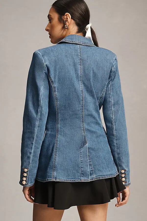 Avec Les Filles Denim Blazer Jacket