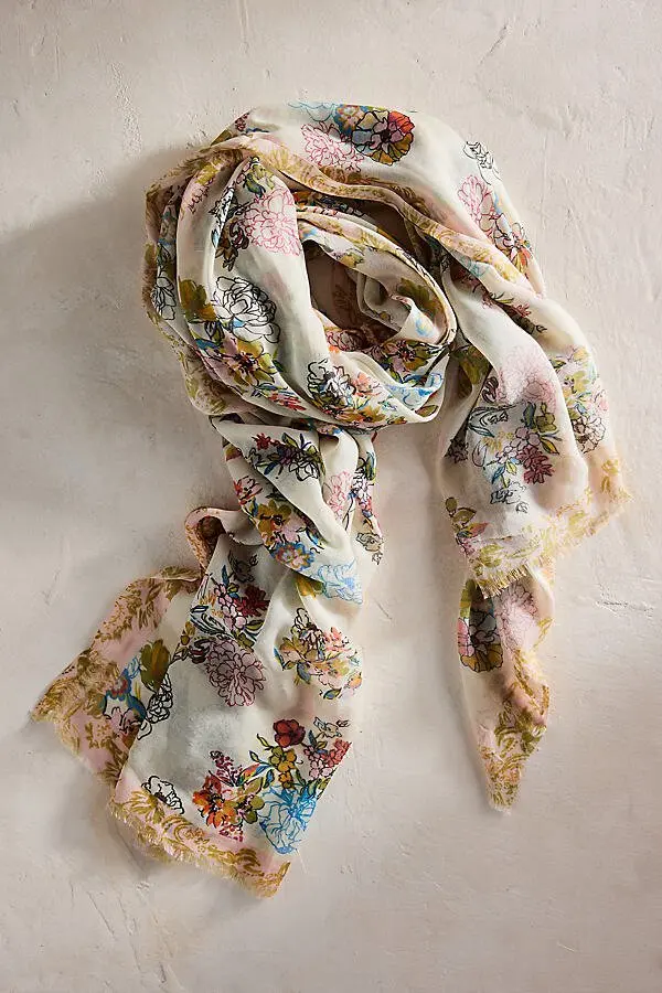 TERRAIN Bloomg Garden Scarf - White
