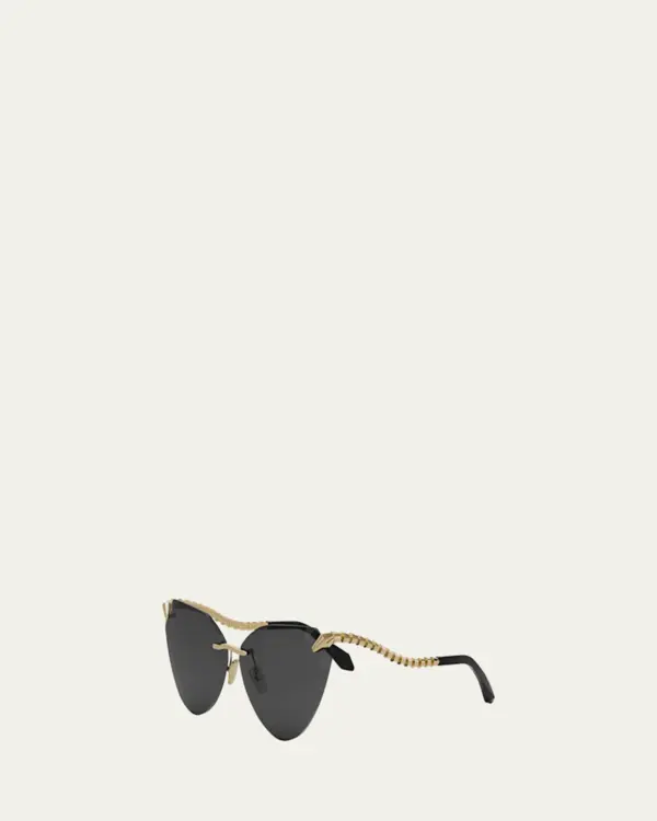 BVLGARI Serpenti Viper Cat-eye Sunglasses - Gold Smoke
