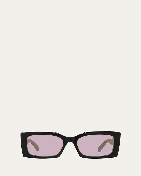 Stella McCartney Rectangle Sunglasses - Shiny Black