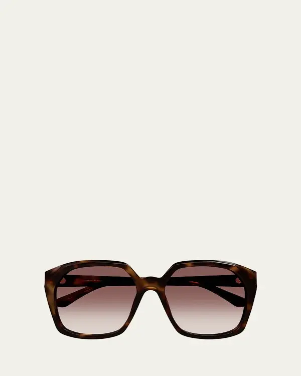 Chloé Acetate Round Sunglasses - Shiny Medium Havana