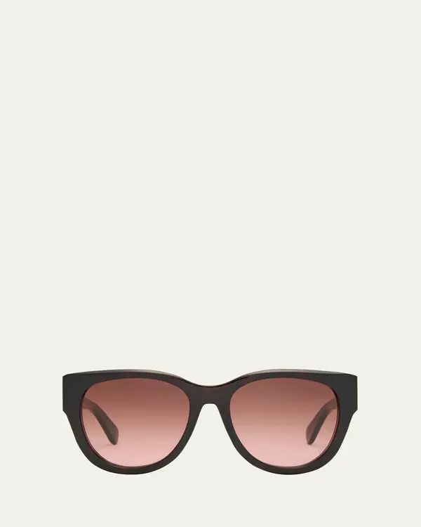 Chloé Acetate Cat-eye Sunglasses - Shiny Dark Havana