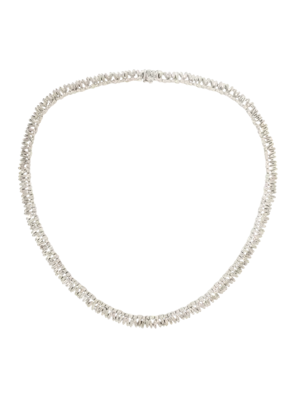 SUZANNE KALAN 18-karat White Diamond Tennis Necklace - Gold
