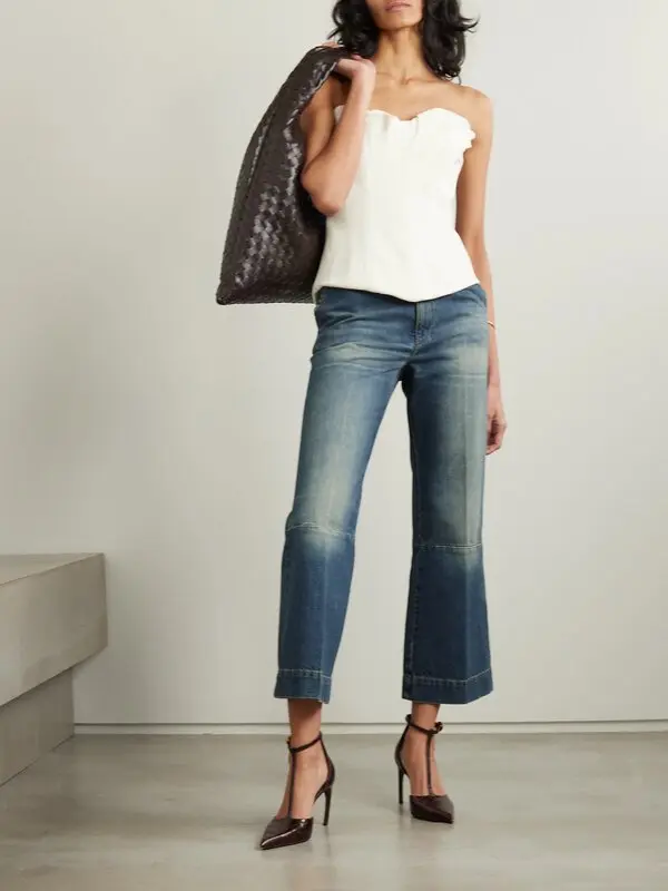 Victoria Beckham Cropped Flared High-rise Jeans