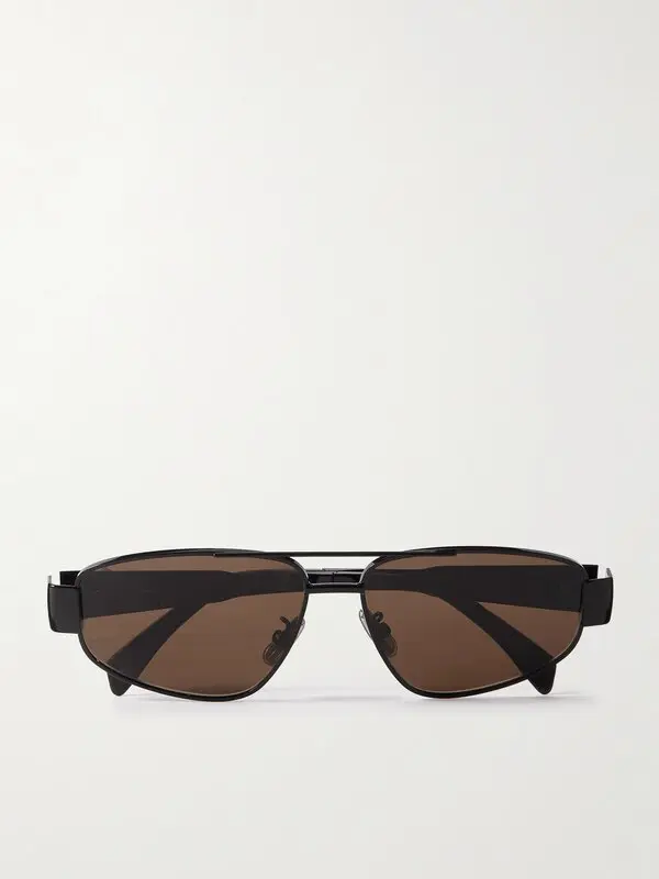 Celine Triomphe Aviator-style Sunglasses - Black