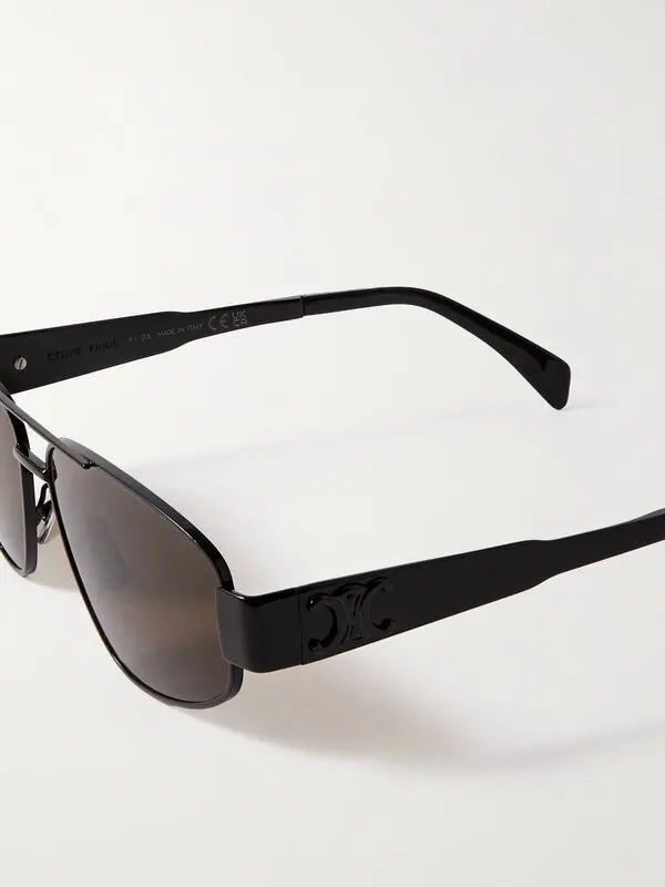 Celine Triomphe Aviator-style Sunglasses - Black