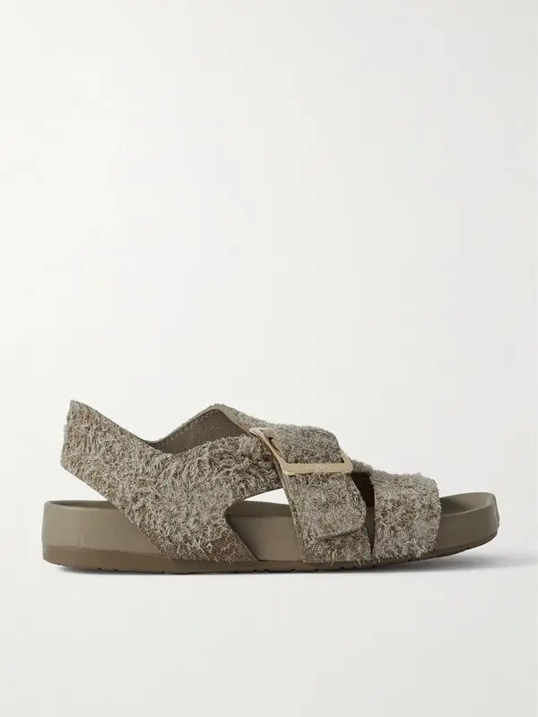 Loewe Ease Brushed-suede Sandals