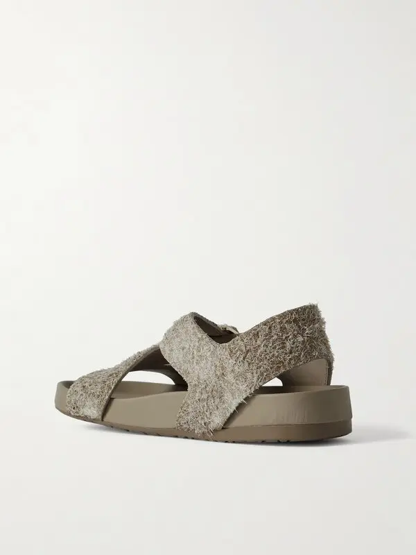 Loewe Ease Brushed-suede Sandals