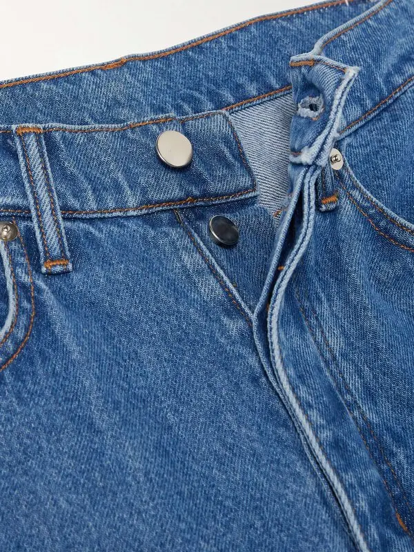 ST. AGNI High-rise Wide-leg Organic Jeans