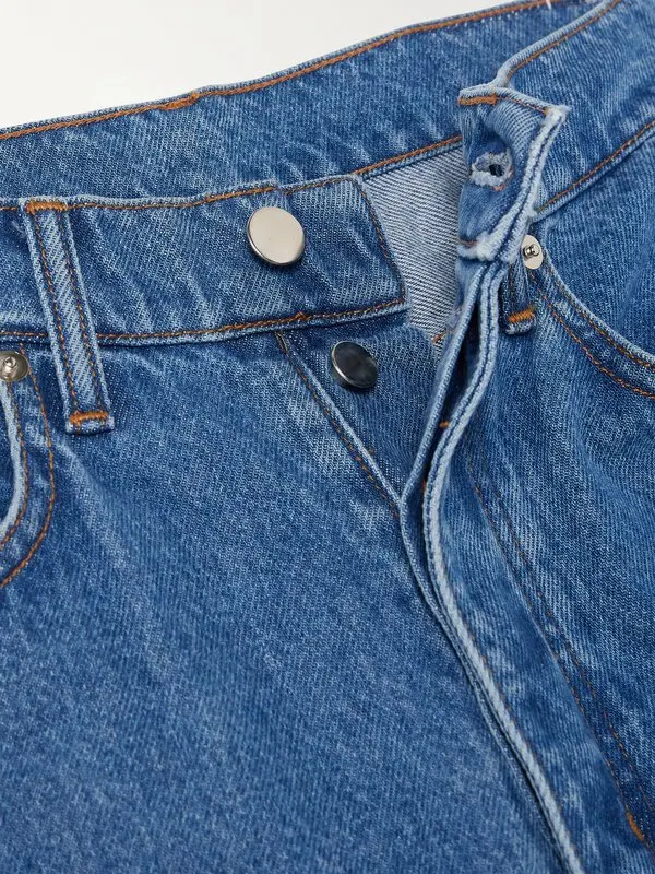 ST. AGNI High-rise Wide-leg Organic Jeans