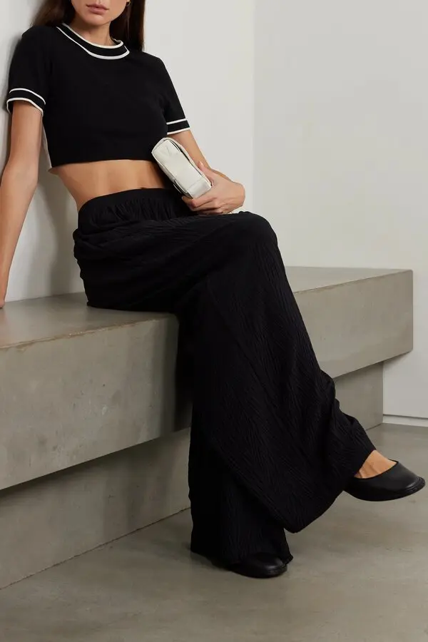 Max Mara Uscio Cropped Two-tone T-shirt