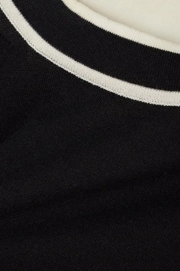 Max Mara Uscio Cropped Two-tone T-shirt