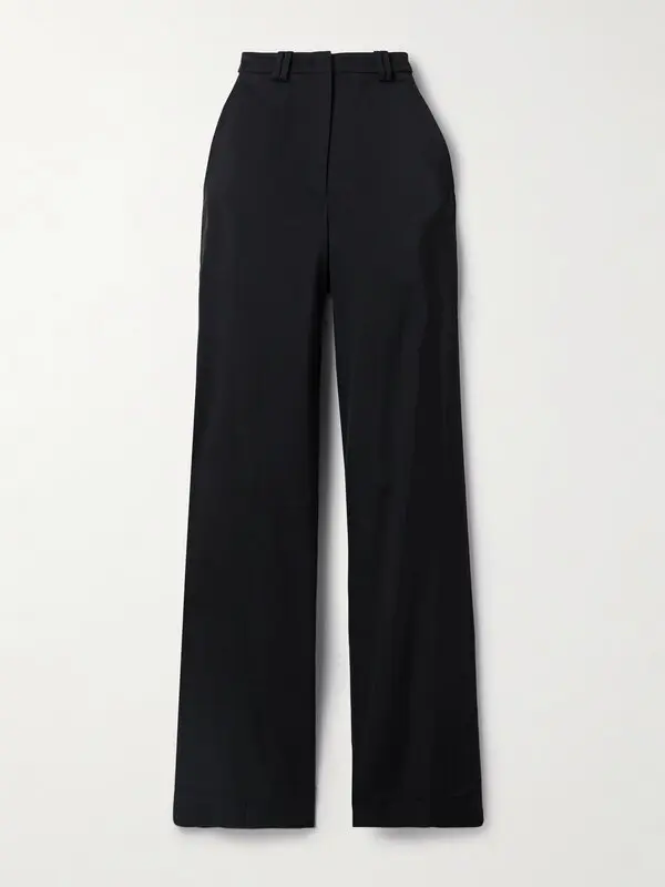 Another Tomorrow Crepe Straight-leg Trousers
