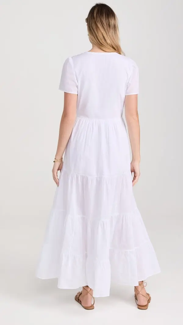 Playa Lucila Button Maxi Dress - White