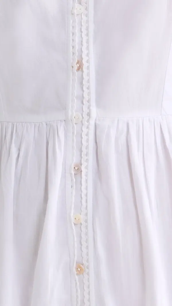 Playa Lucila Button Maxi Dress - White