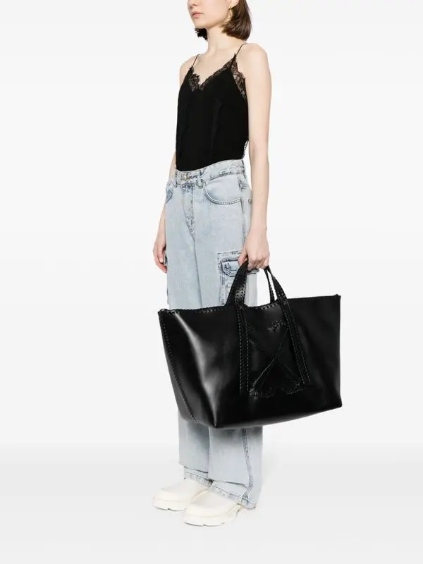 Off-White Leather Tote Bag