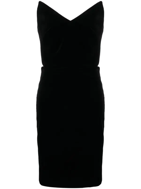 Loewe Bustier Velvet Strapless Dress