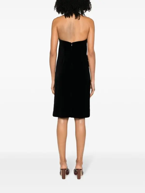 Loewe Bustier Velvet Strapless Dress