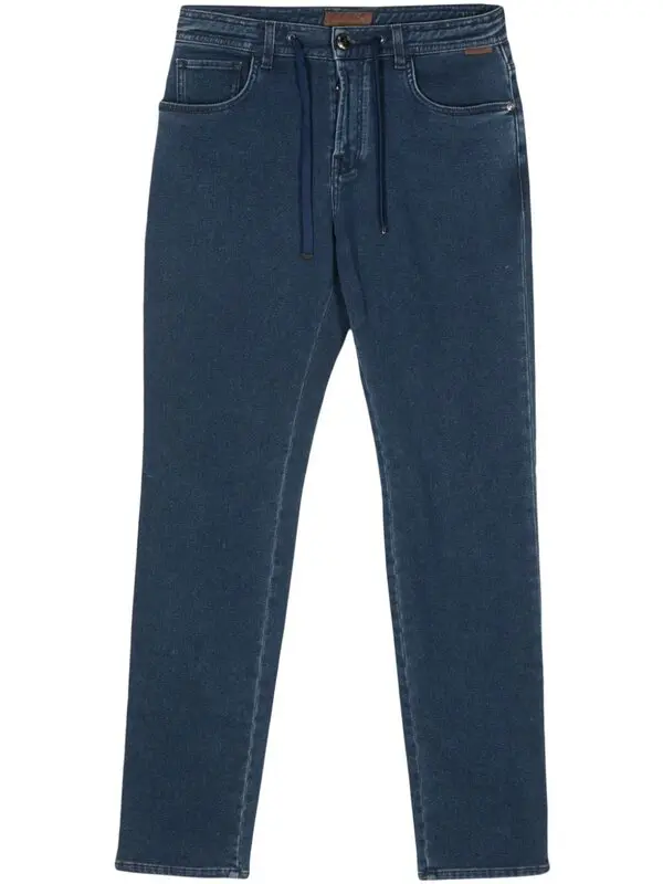 Corneliani Drawstring Straight-leg Jeans